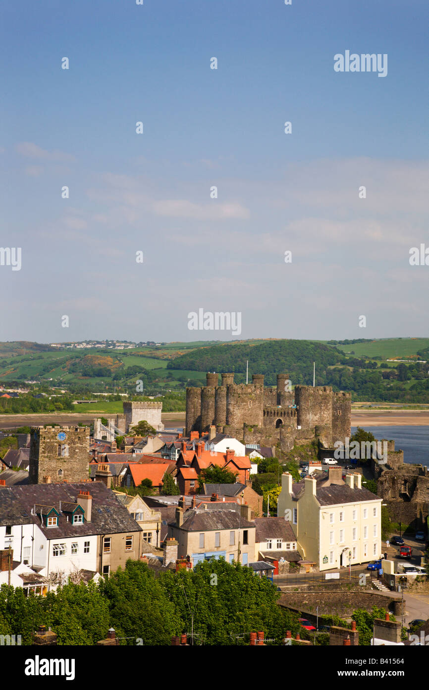 Conway Castle from the Town Walls Conway Wales Stock Photo - Alamy