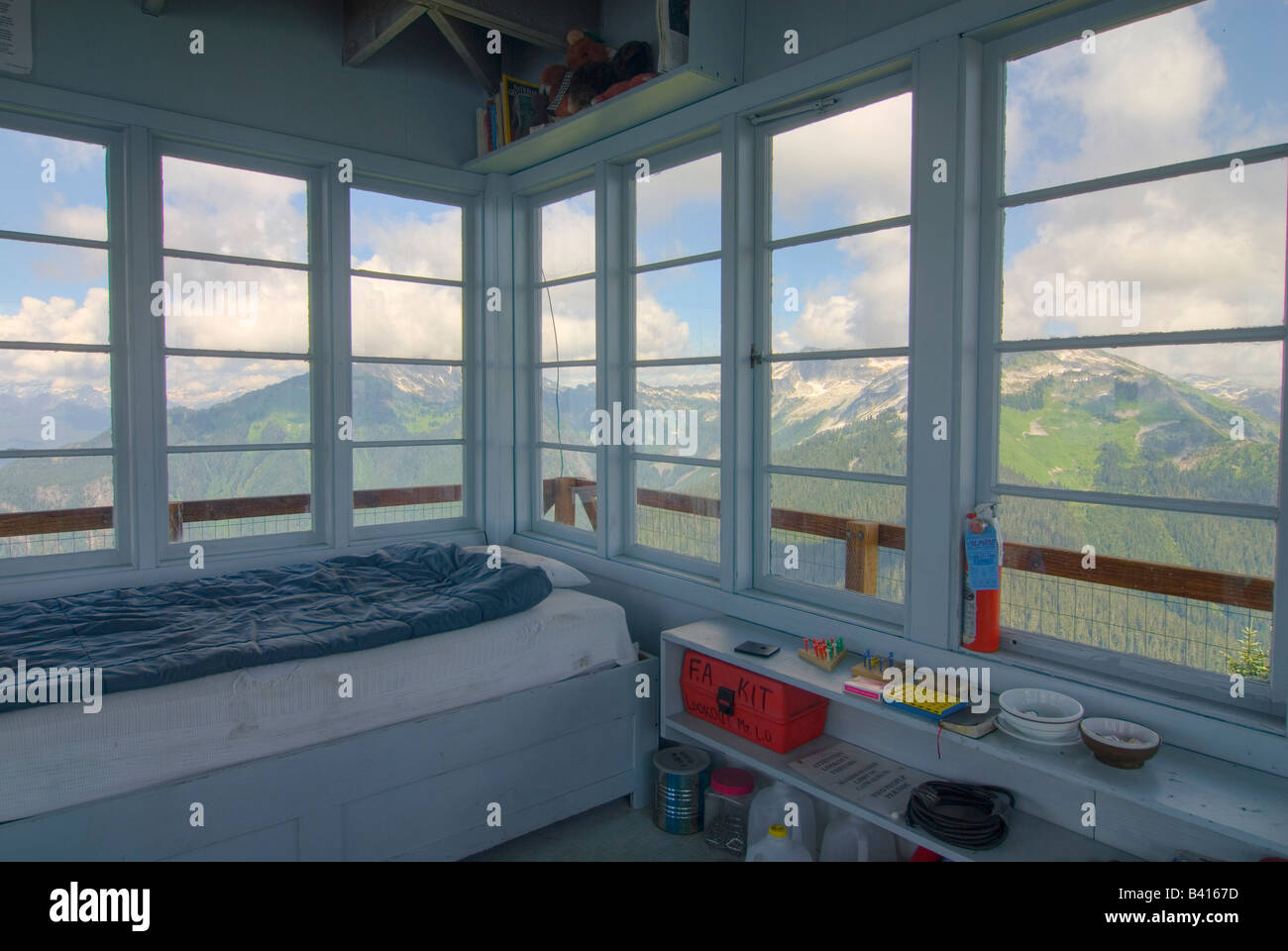 Fire lookout interior hi-res stock photography and images - Alamy