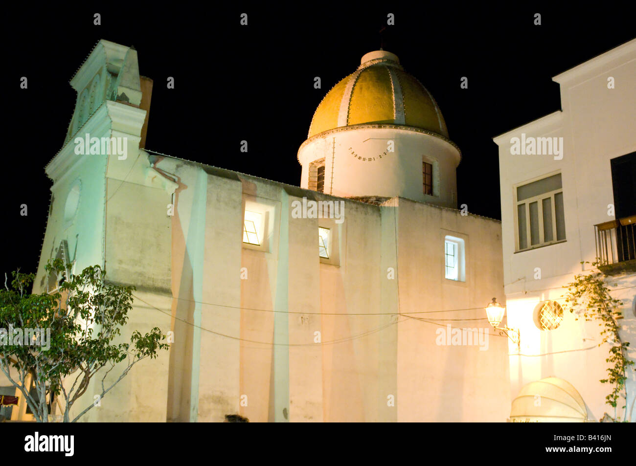 Saint Gaetano's Church cupola at night Stock Photo - Alamy