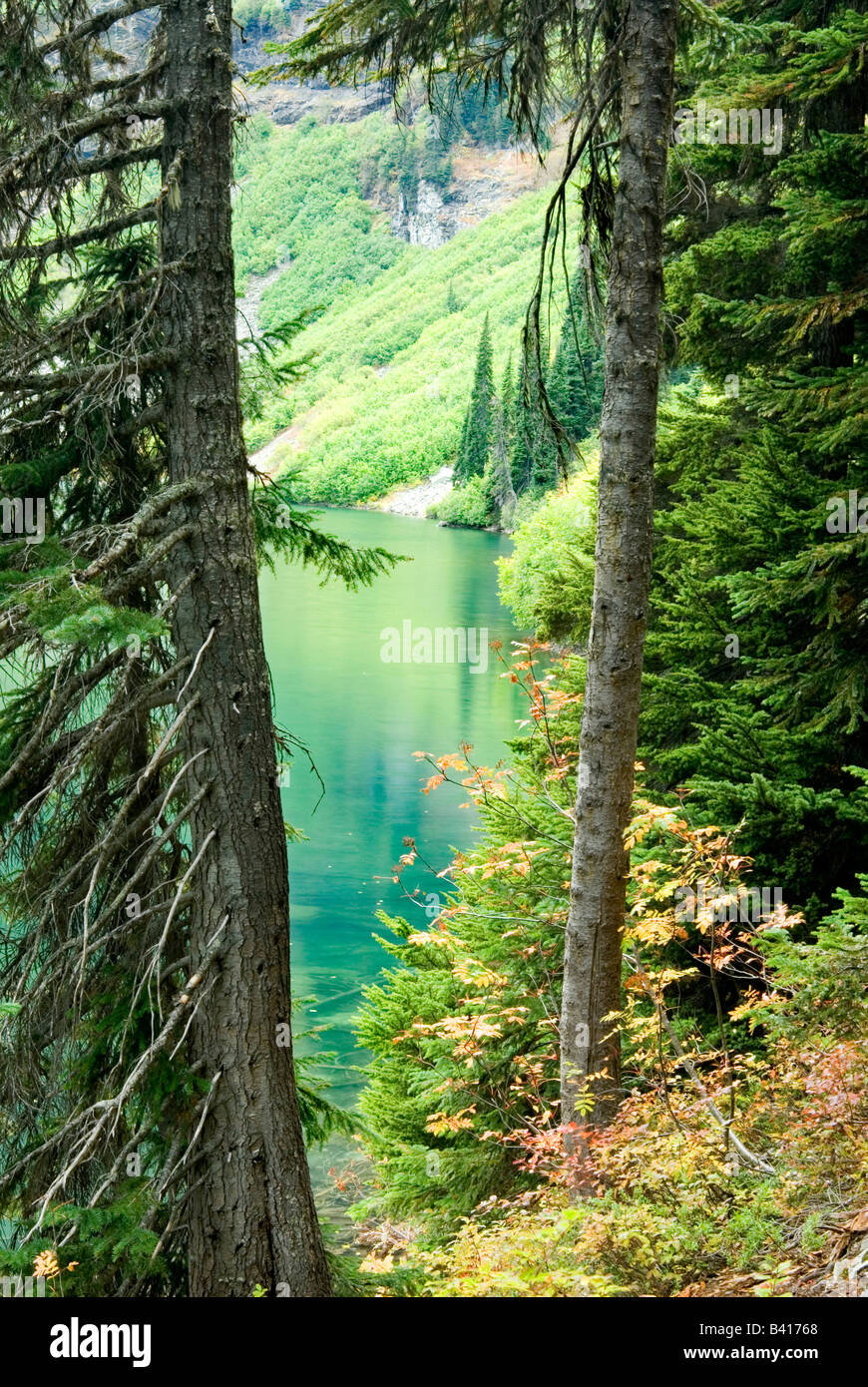 Rainy Lake at Rainy Pass, North Cascades, Washington, USA Stock Photo ...