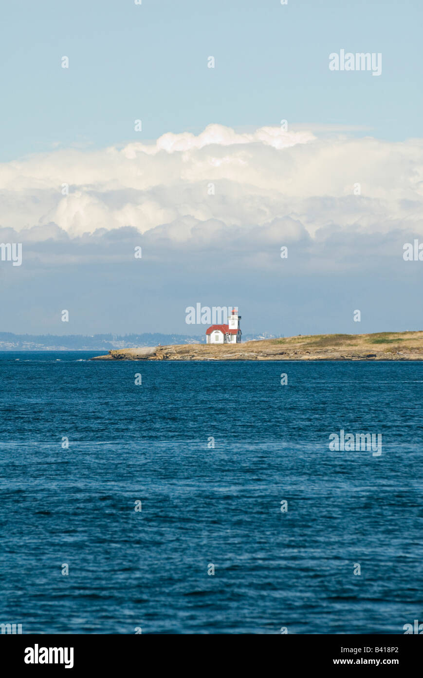 USA, WA, San Juan Islands. Patos Island lighthouse northernmost point ...