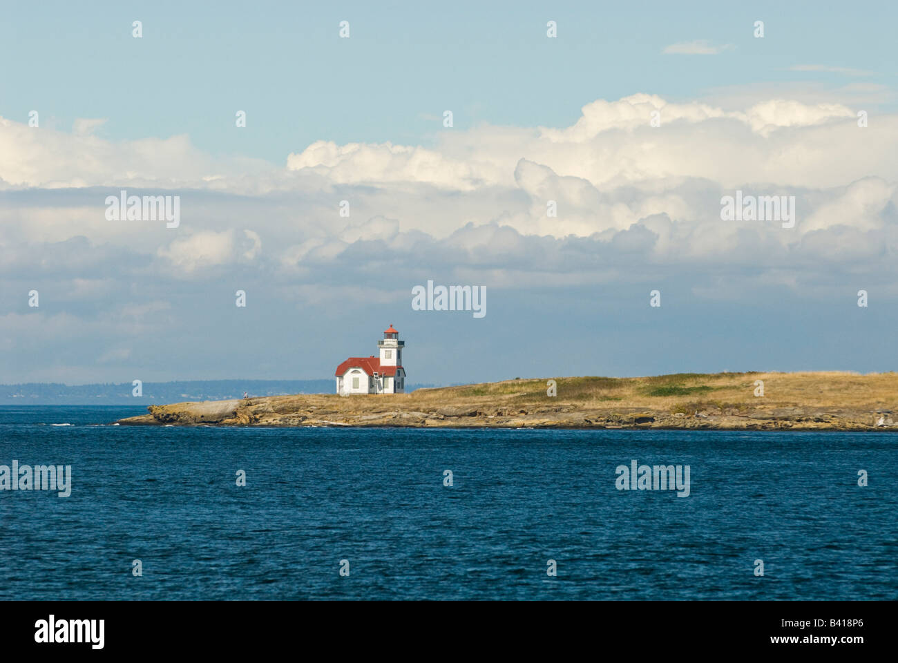 USA, WA, San Juan Islands. Patos Island lighthouse northernmost point ...