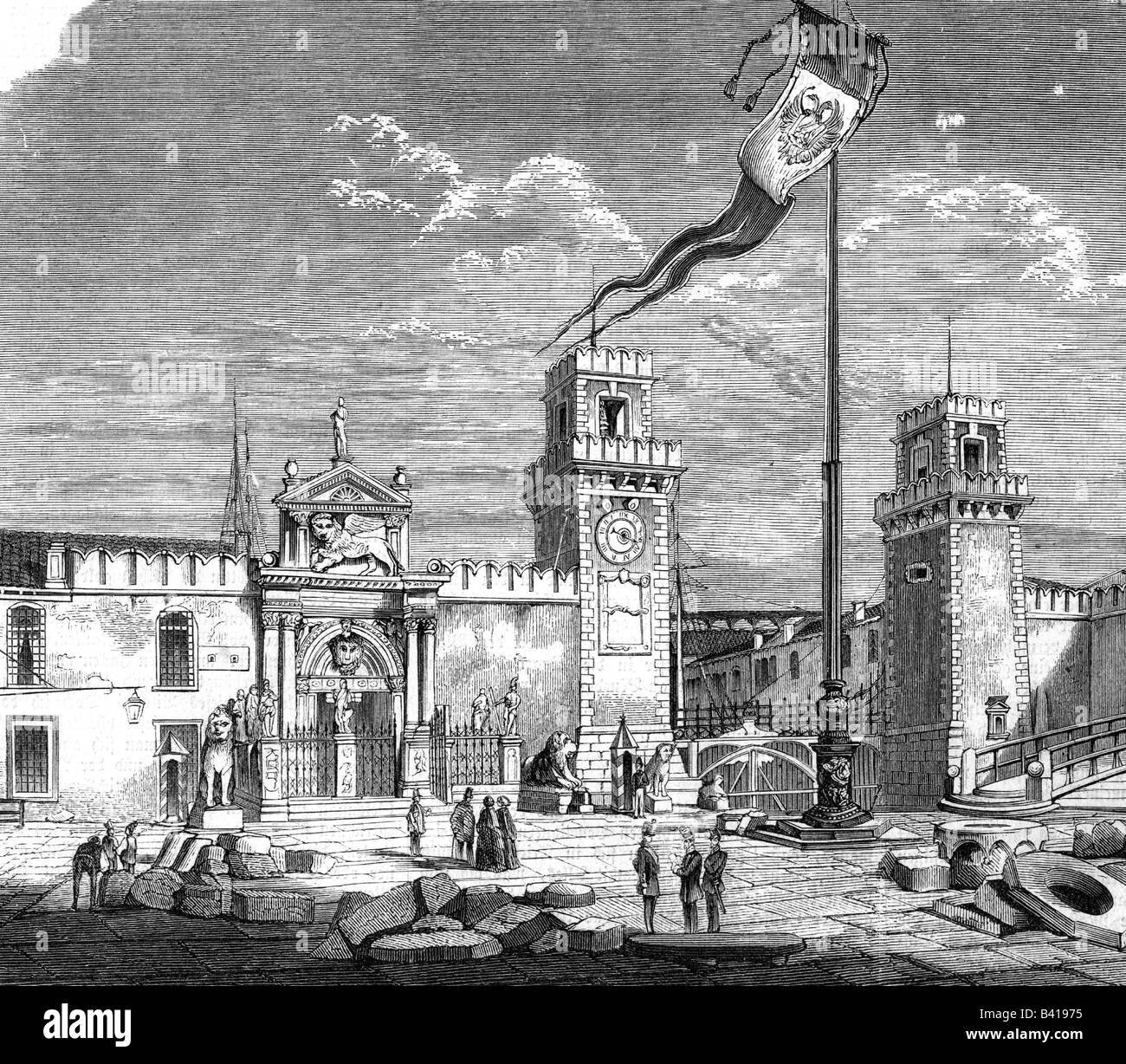 geography / travel, Italy, Venice, buildings, Arsenale, Entrance ...