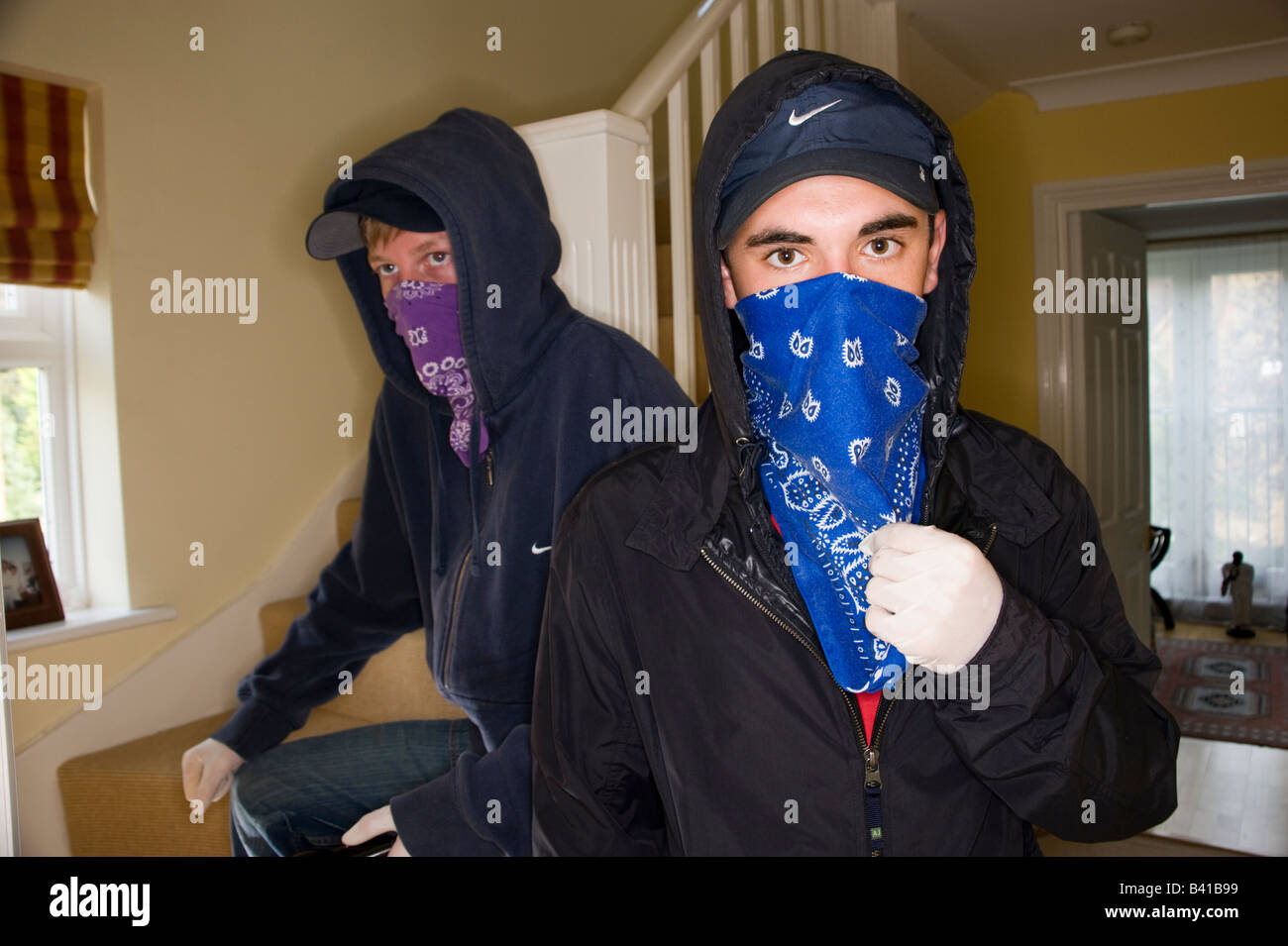 House Break in Model Released Shoot No 3689 Stock Photo - Alamy
