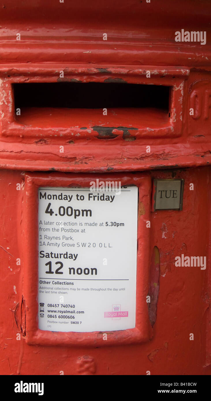 Post Box Collection Time Plate Stock Photo Alamy Post Box Collection Time Plate Stock Photo Alamy