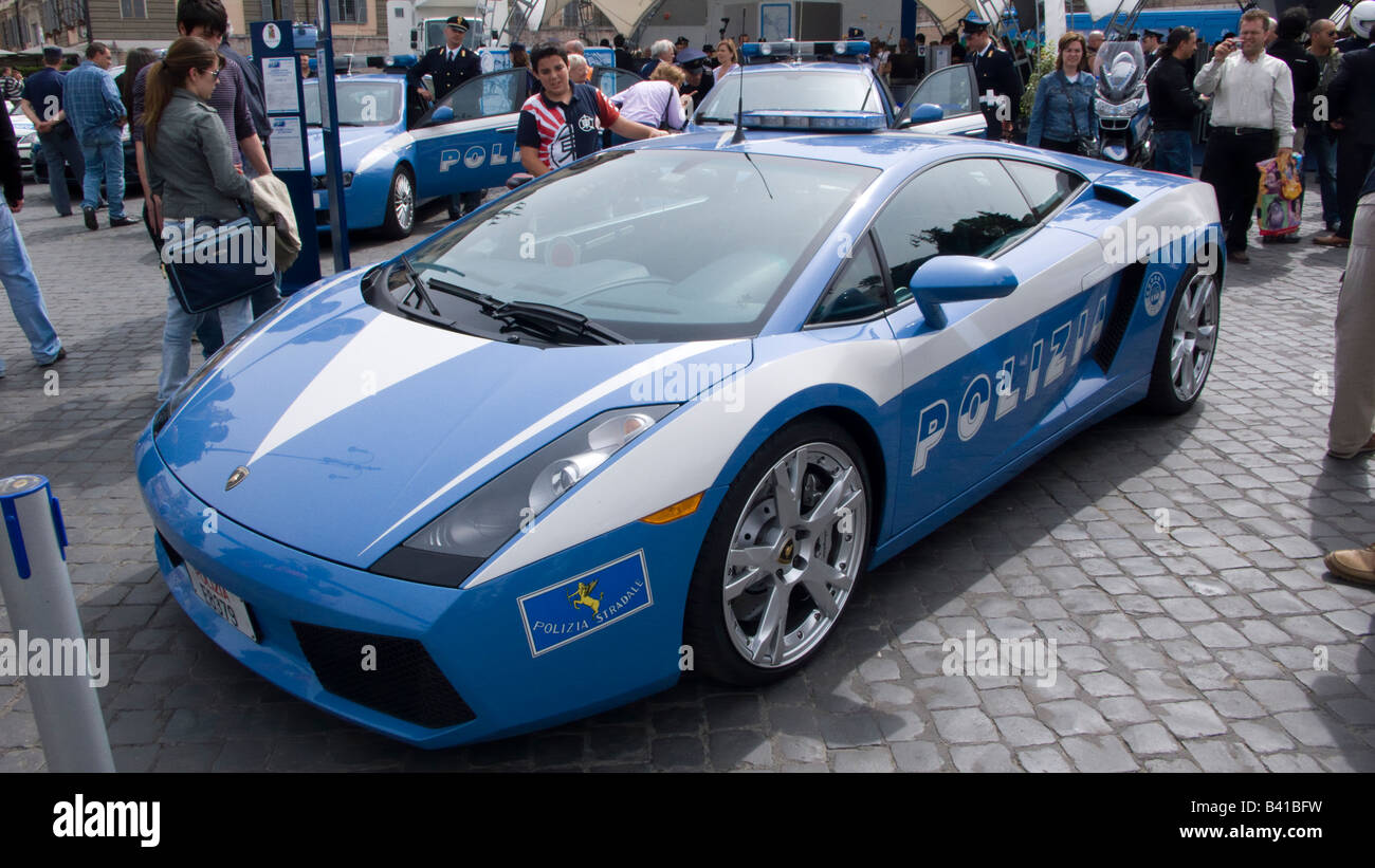 Italian Police Mazarati fast pursuit car Stock Photo - Alamy