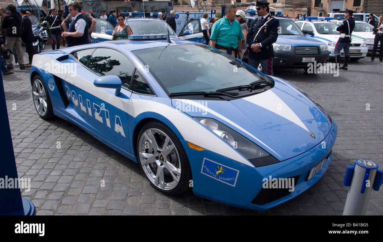 Italian Police Mazarati fast pursuit car Stock Photo - Alamy