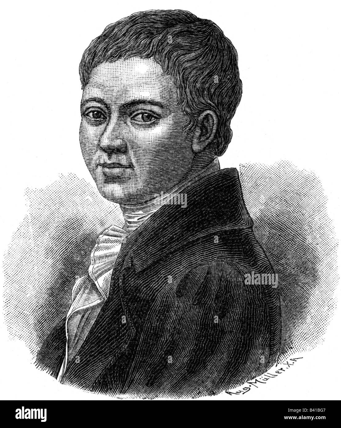 Kleist, Heinrich von, 18.10.1777 - 21.11.1811, German author / writer ...