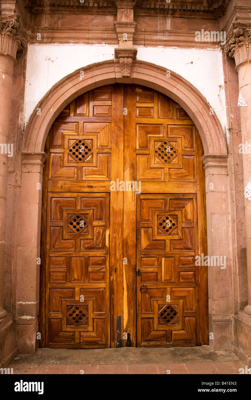 Brown Church Door Janitzio Island Patzcuaro Lake Mexico Stock Photo - Alamy