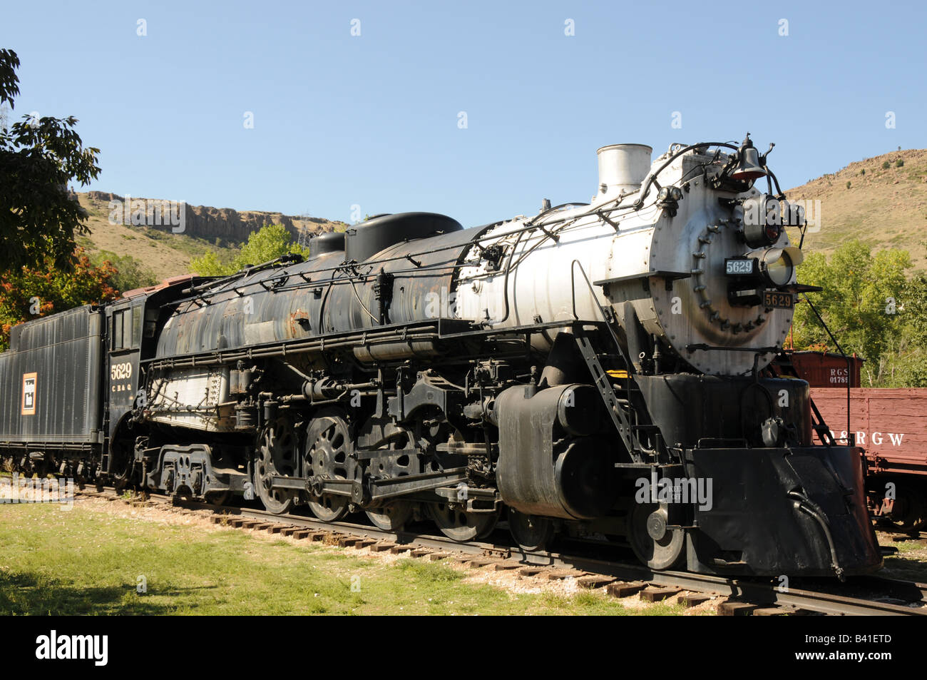 Steam locomotive in colorado railroad museum hi-res stock photography ...