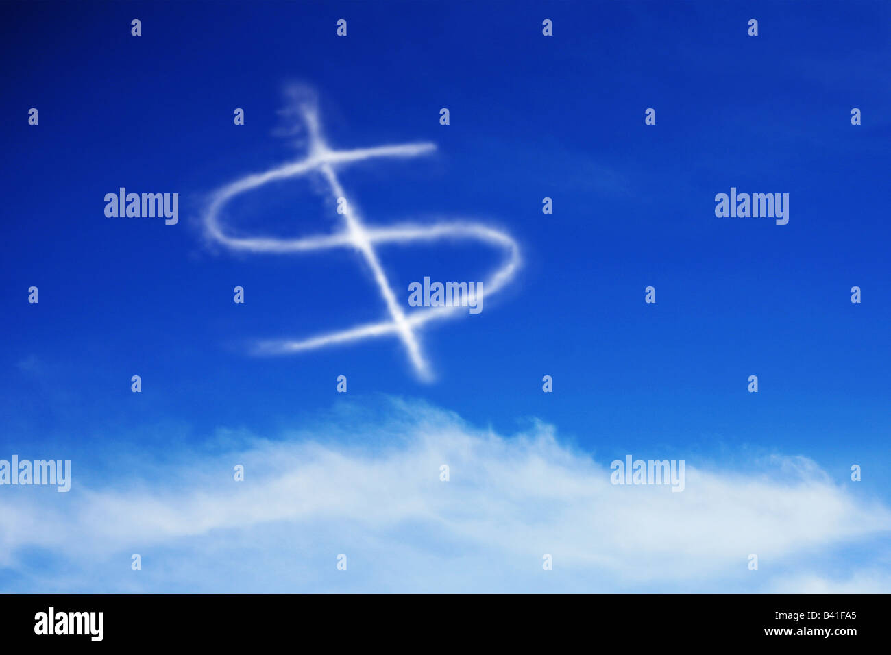 Dollar in the sky made by a plane Stock Photo - Alamy