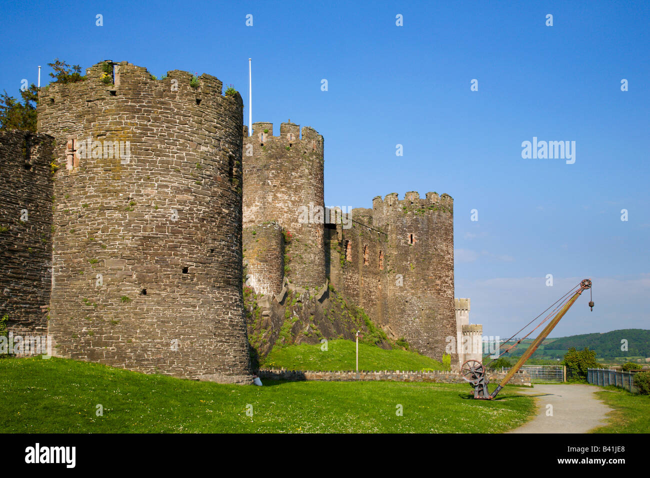 Towers of Conway Castle Conway Wales Stock Photo - Alamy