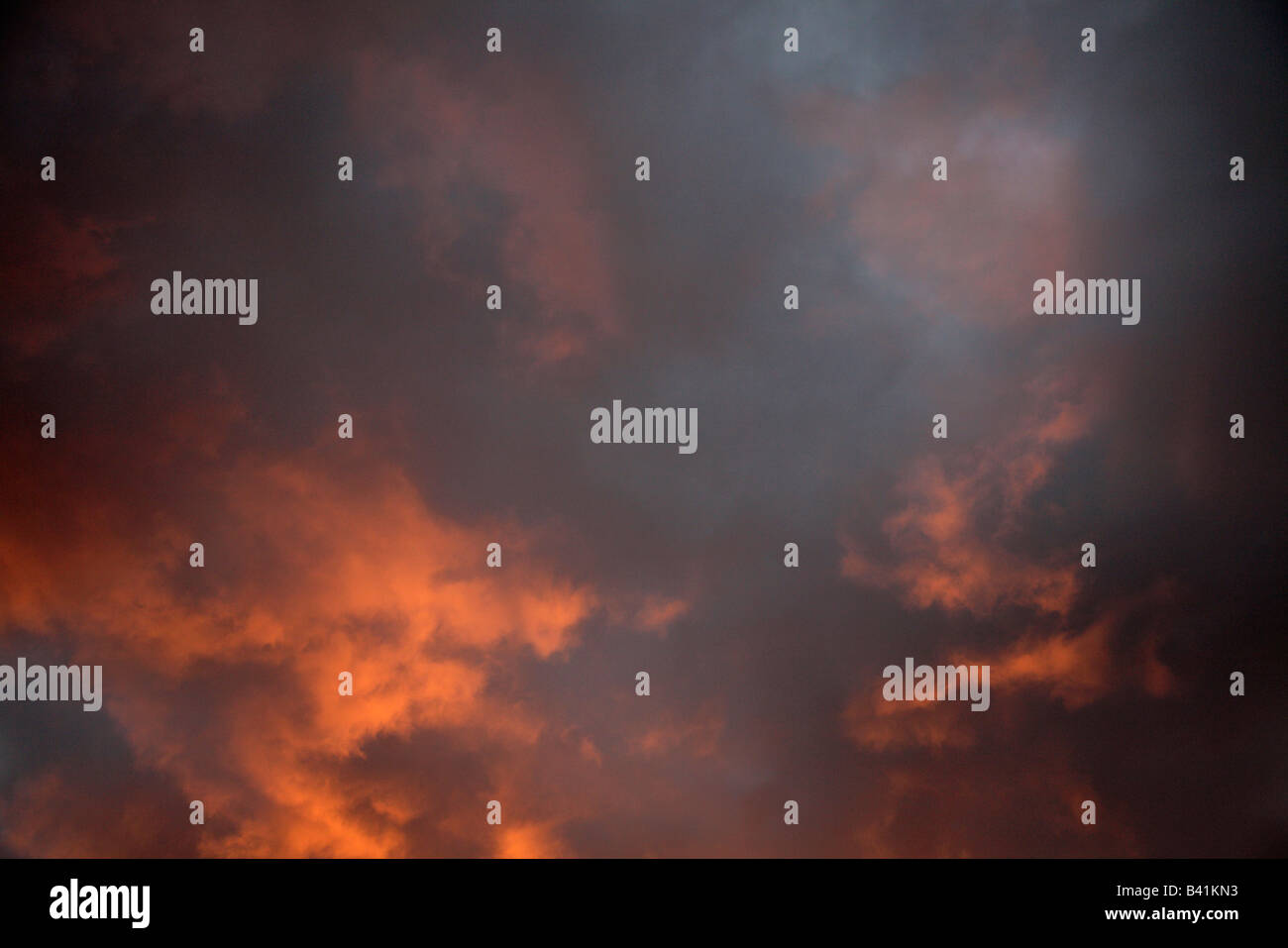 Dramatic fiery red clouds Stock Photo - Alamy