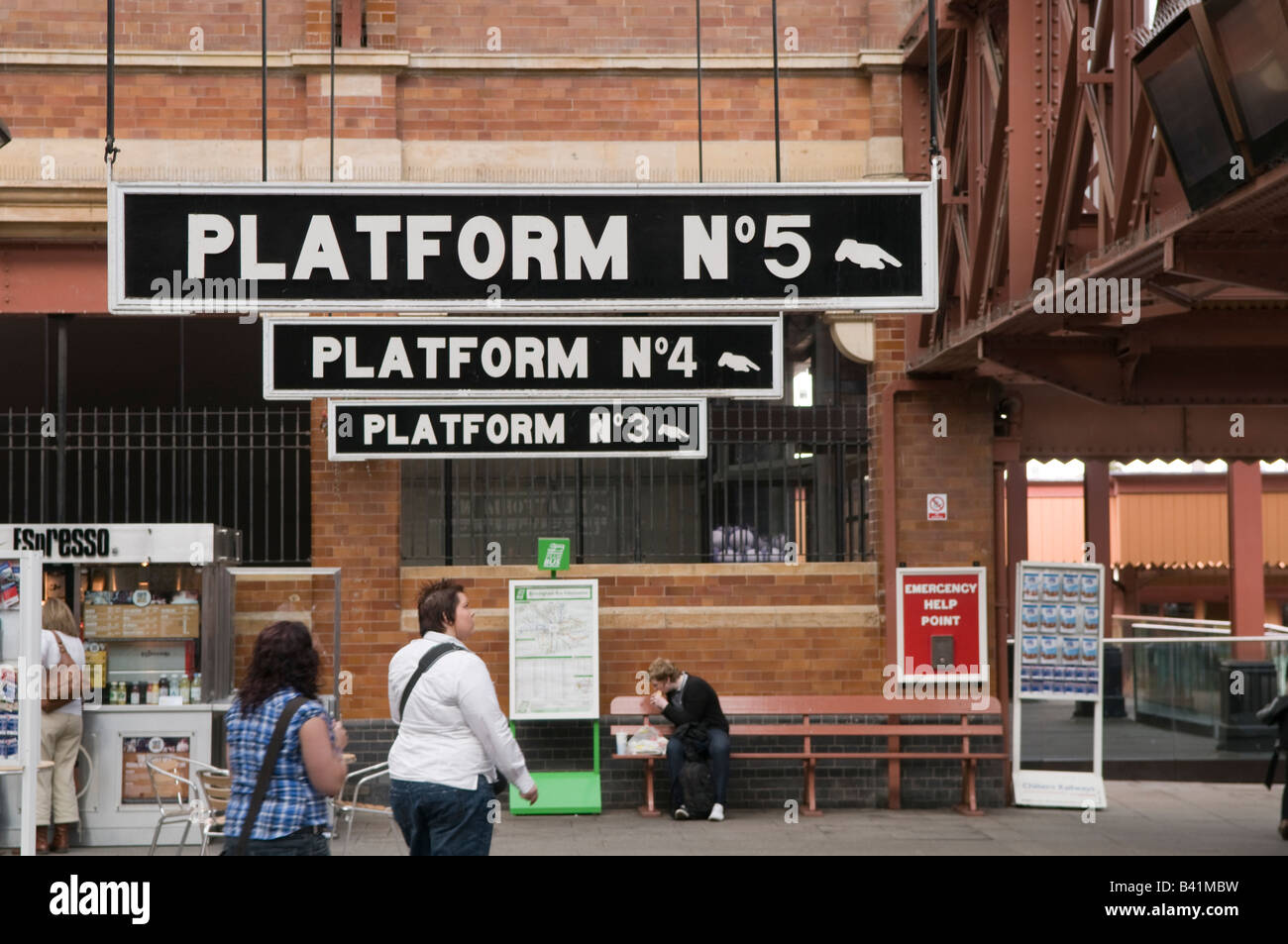 Platform Signs at Moor Street Station Birmingham 2008 Stock Photo - Alamy