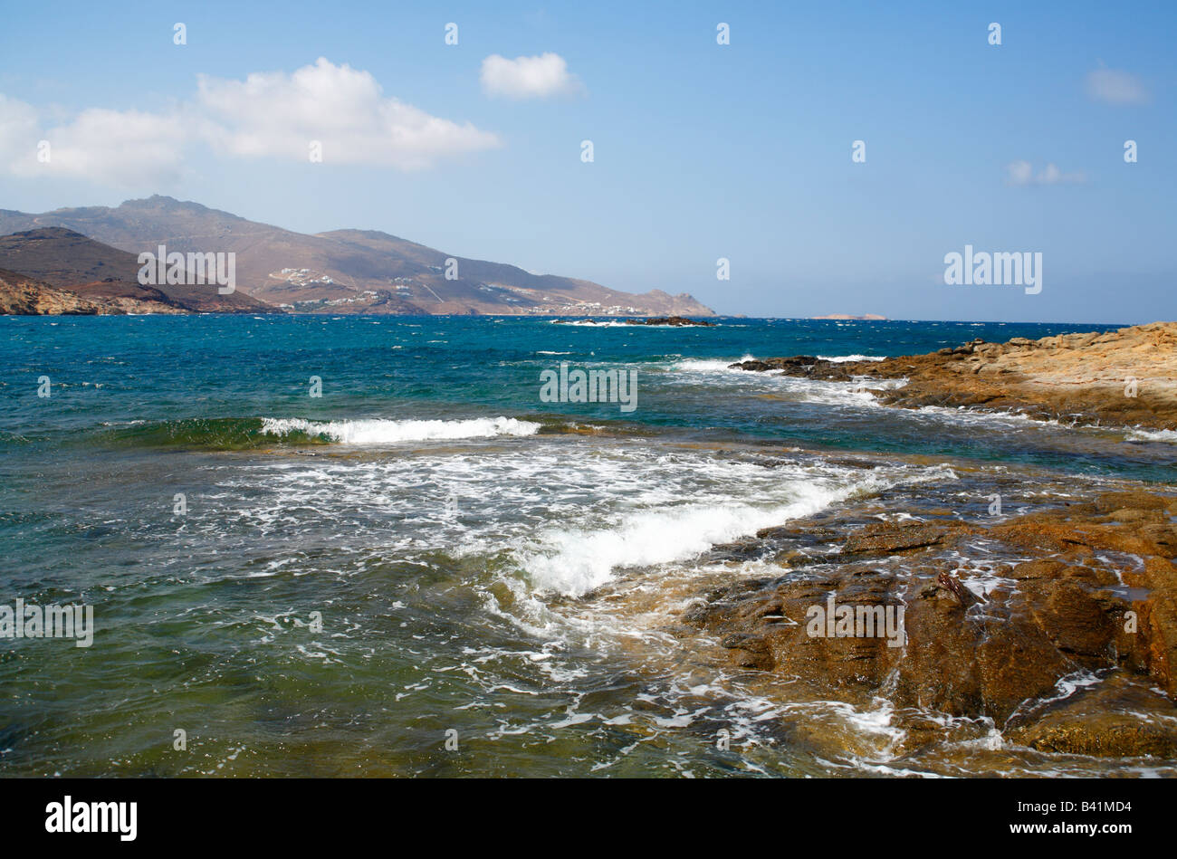 Panormos Bay Mykonos Cyclades Island Greece Stock Photo - Alamy