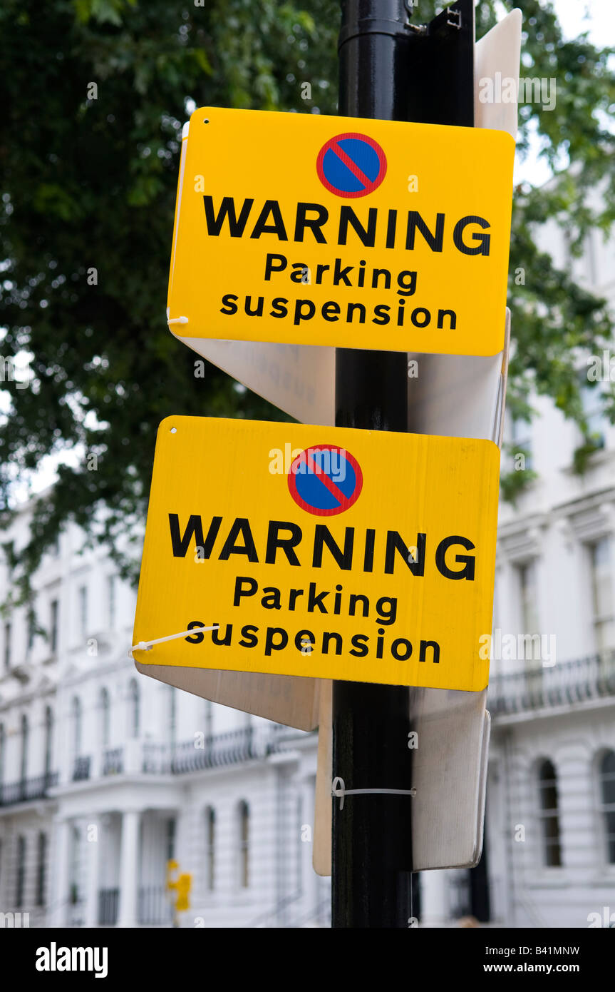 Parking suspension sign hi-res stock photography and images - Alamy