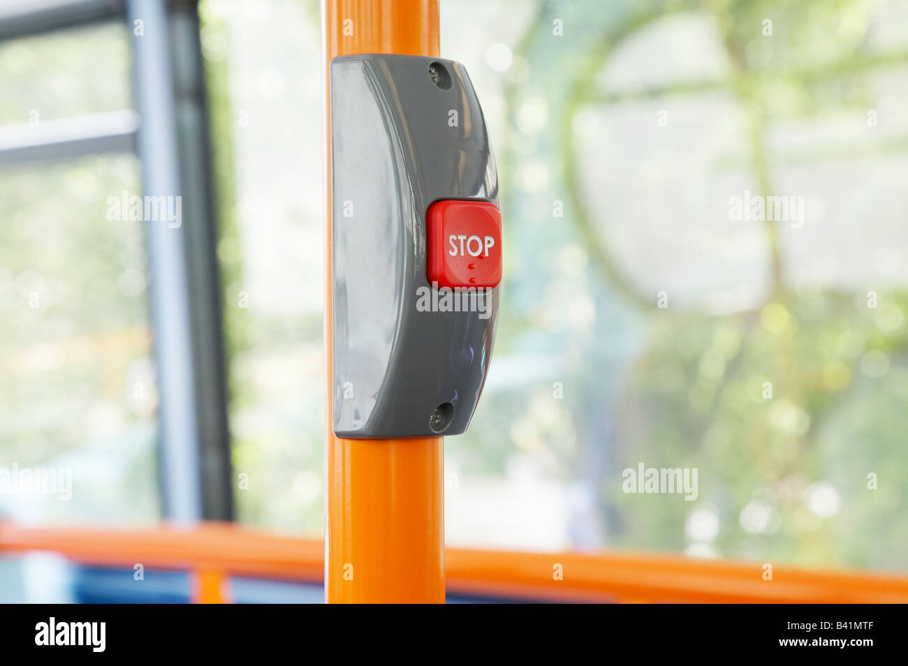 Bus stop button Stock Photo - Alamy
