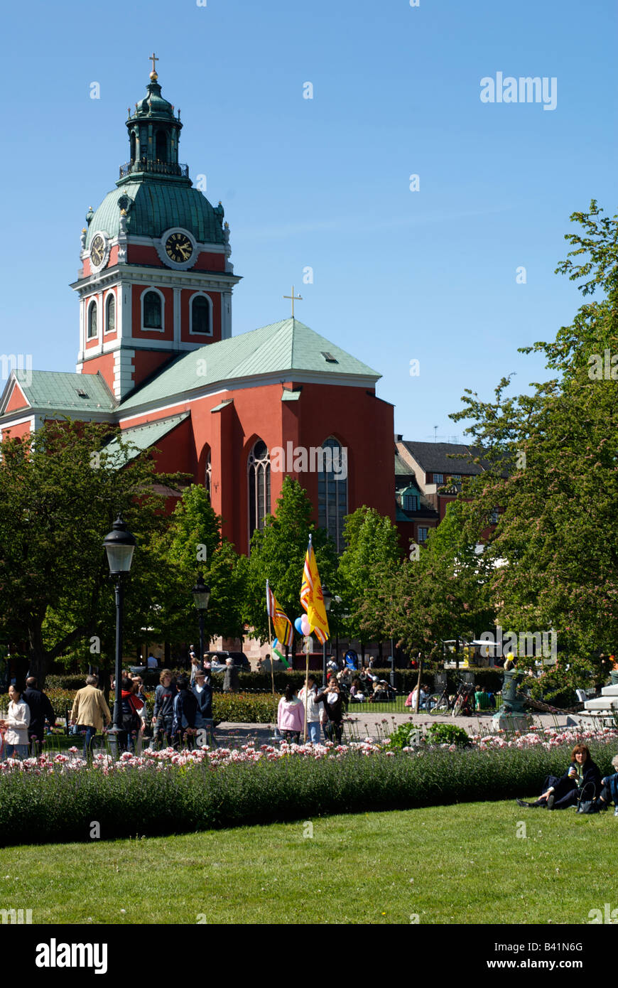 St Jacobs church Kungstradgården Stock Photo - Alamy