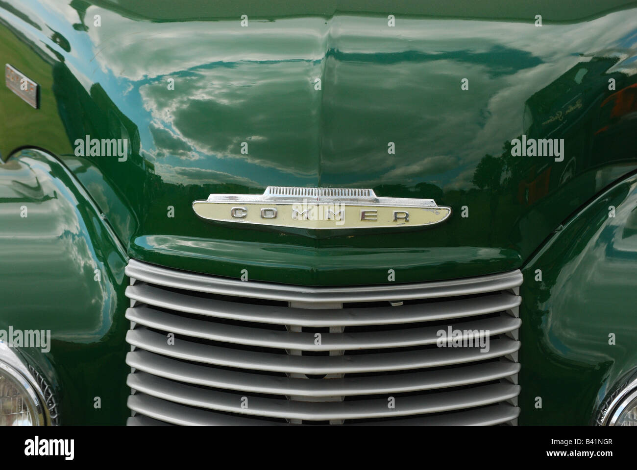 vintage classic car front Stock Photo - Alamy