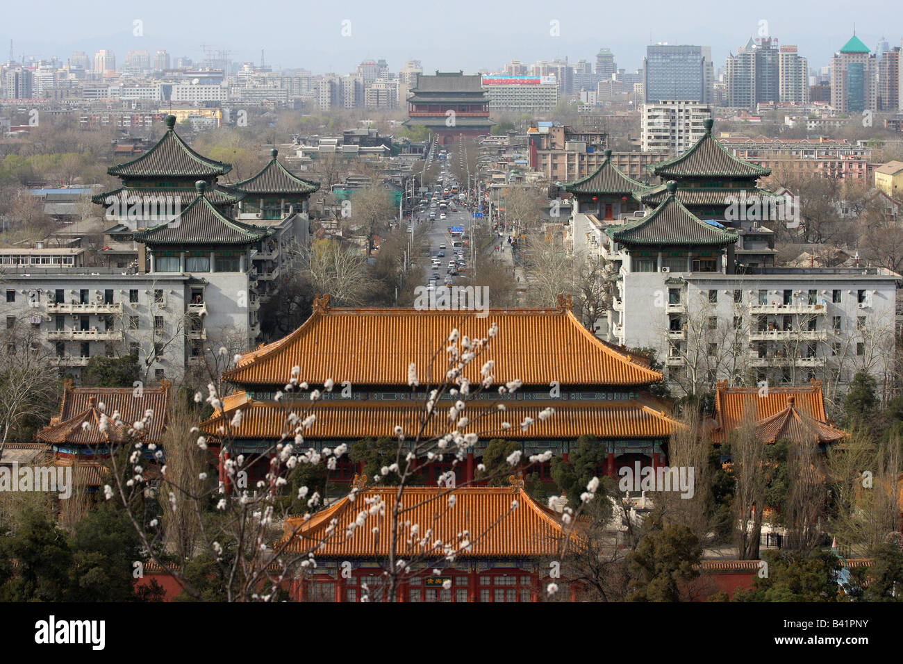 Cityscape of Beijing with typical Chinese buildings Stock Photo - Alamy