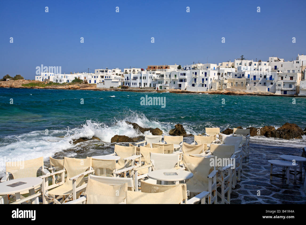 Naoussa Harbour Paros Cyclades Island Greece Stock Photo - Alamy