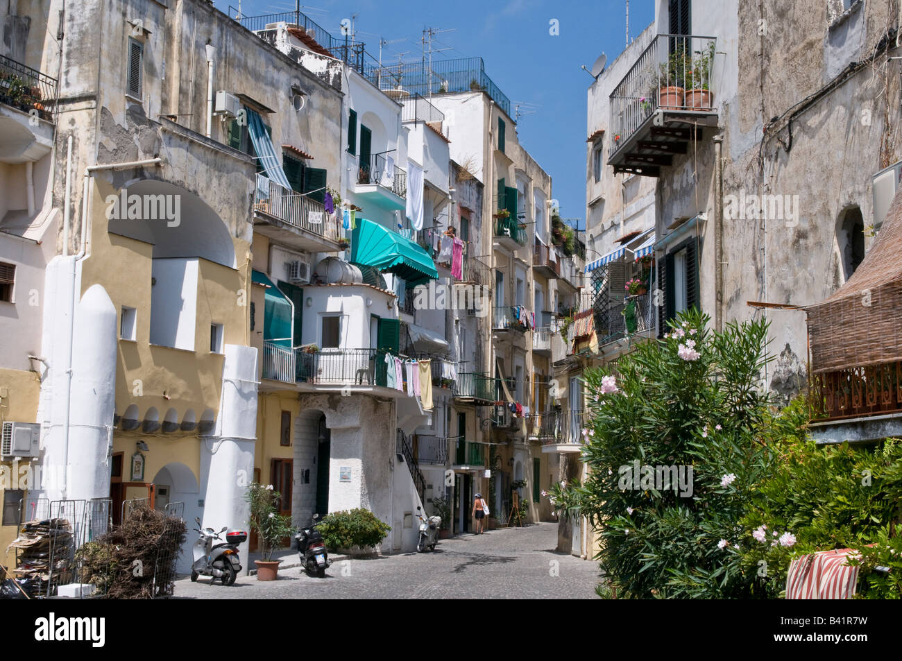 Street scene of Ischia old town Ischia Ponte, Ischia, Campania, Italy ...