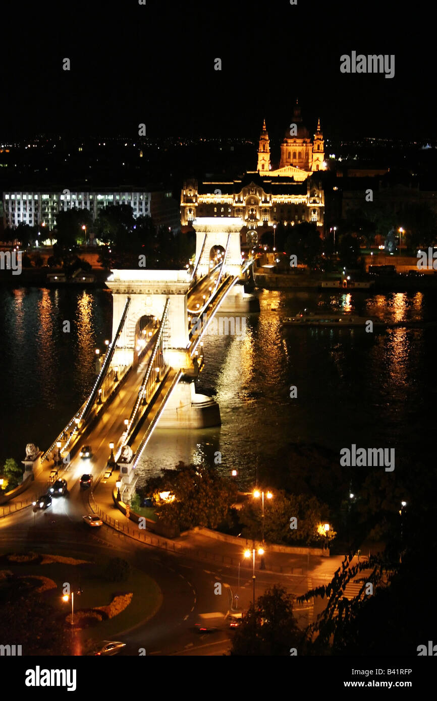 Budapest night city view Stock Photo - Alamy