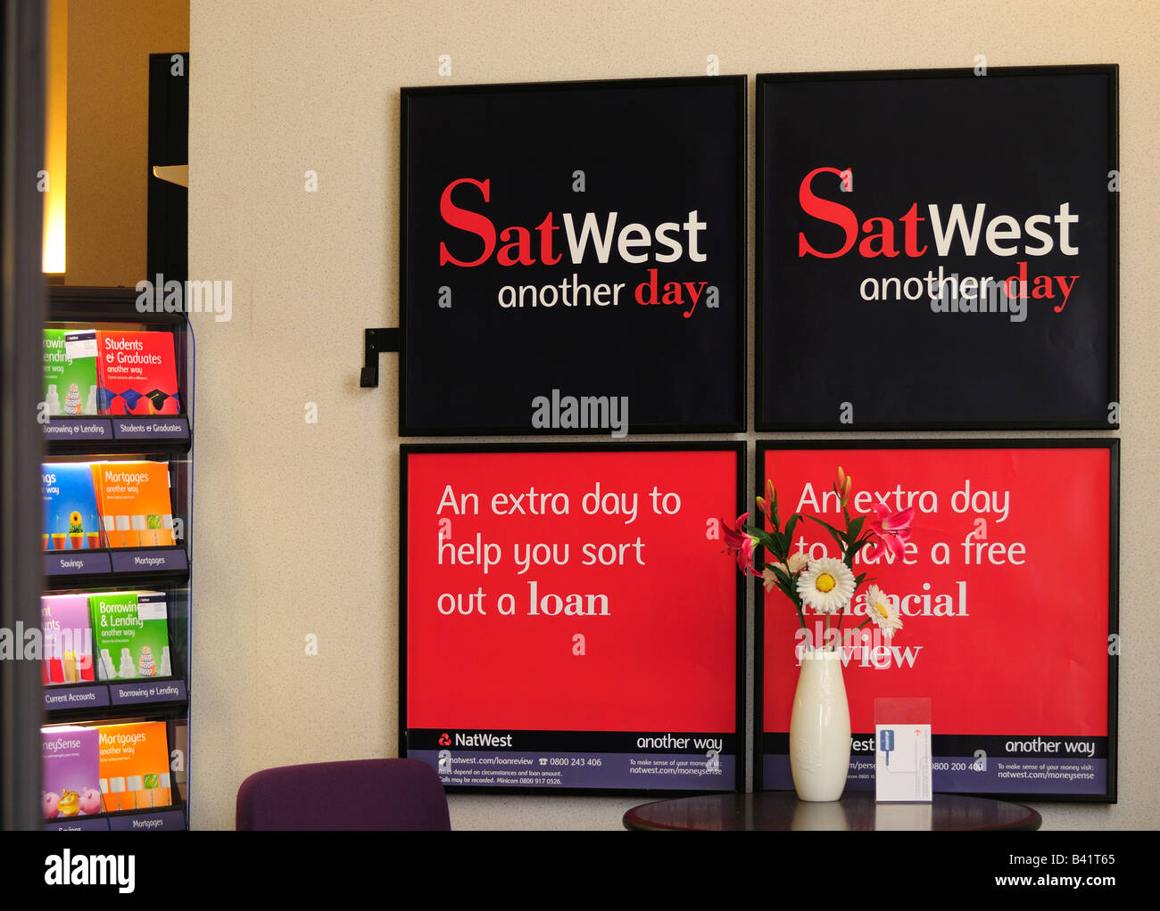 Banking Hall, reception, bank , leaflets , Nat west, National West ...