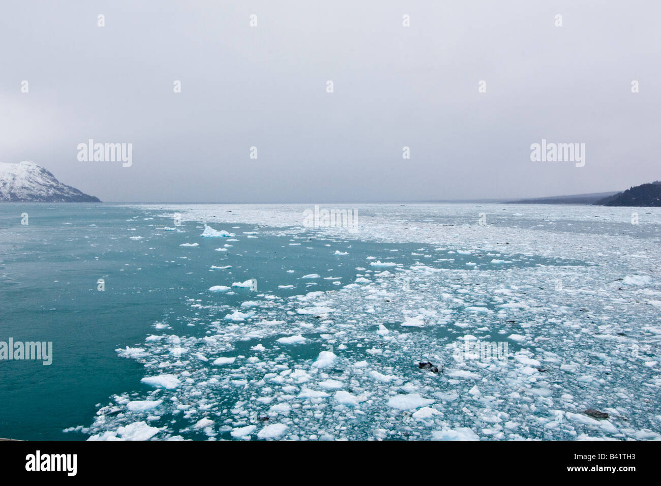 Flow ice and small icebergs from the Hubbard Glacier in Yakutat Bay ...