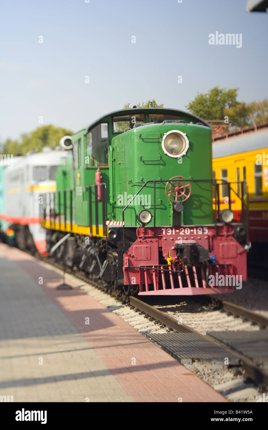 Russian diesel locomotive TE1-20 Stock Photo - Alamy