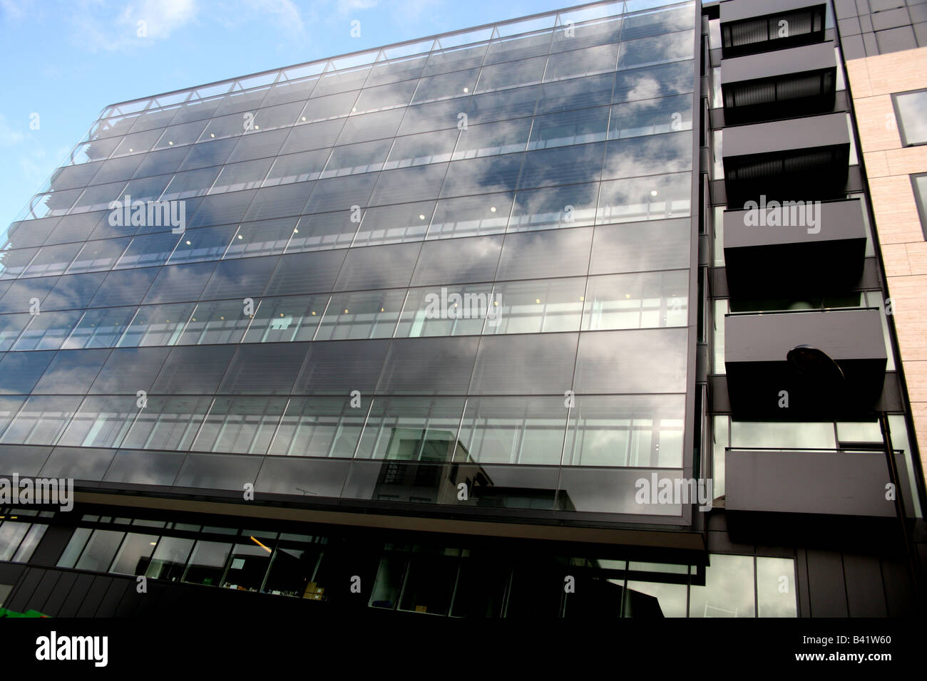 Detail of Kings Place Kings Cross London new home of Guardian newspaper ...