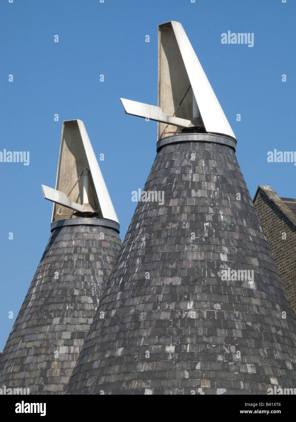 UK- Traditional converted oast houses at Three Mills Film Studio in Bow ...