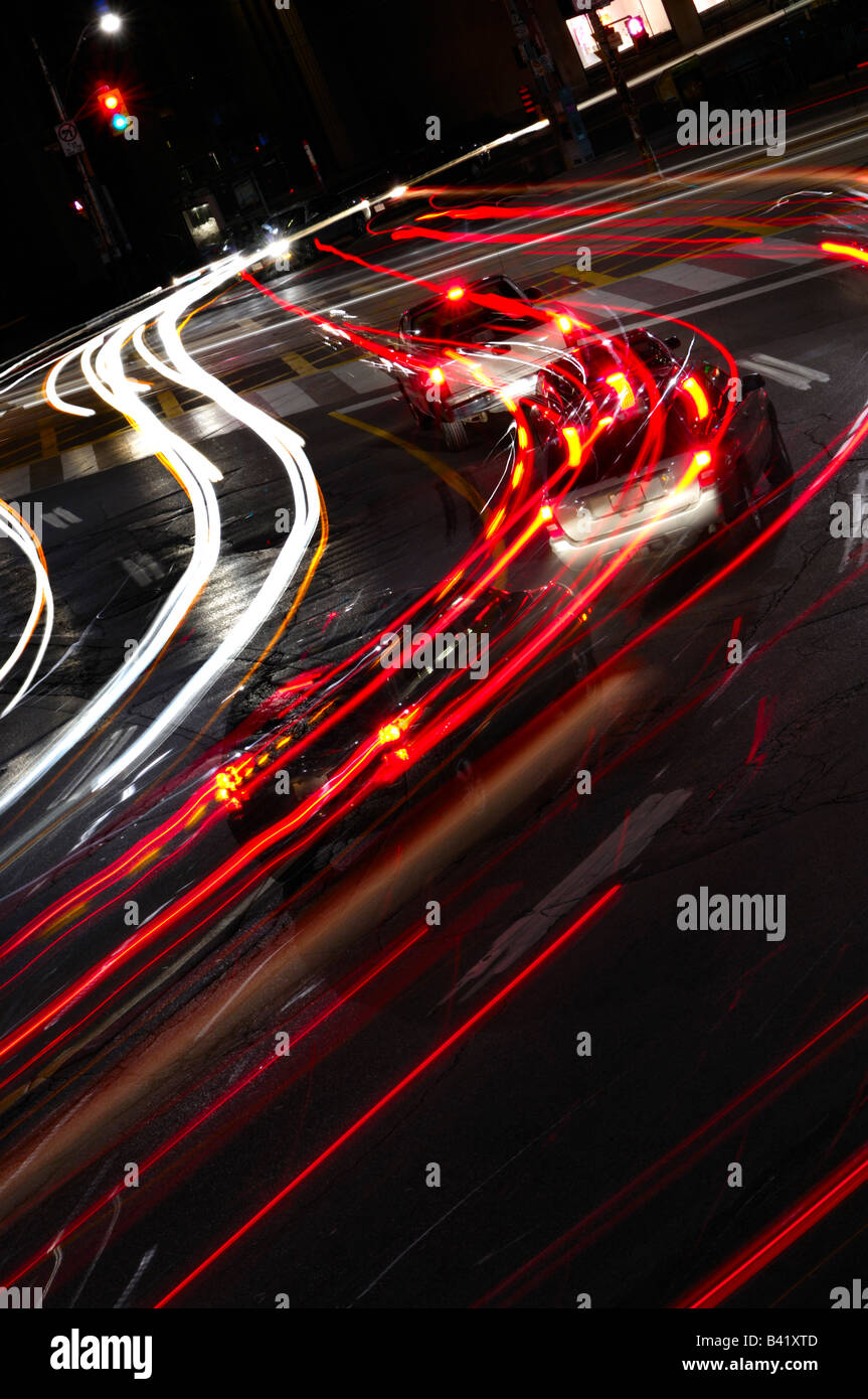 Light trails from traffic Stock Photo - Alamy
