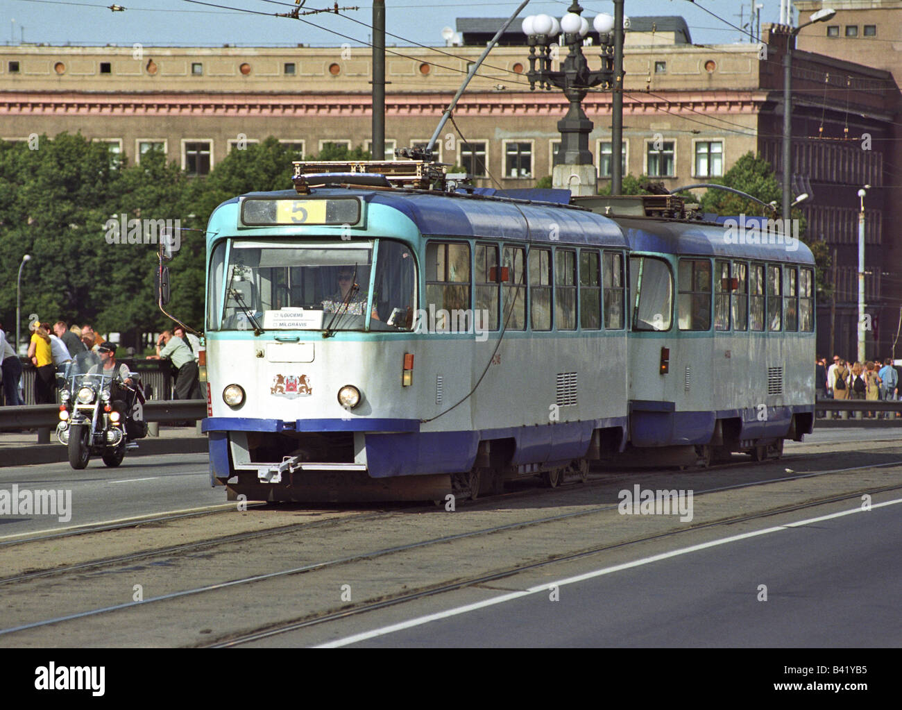 Tram in Riga, Latvia Stock Photo - Alamy