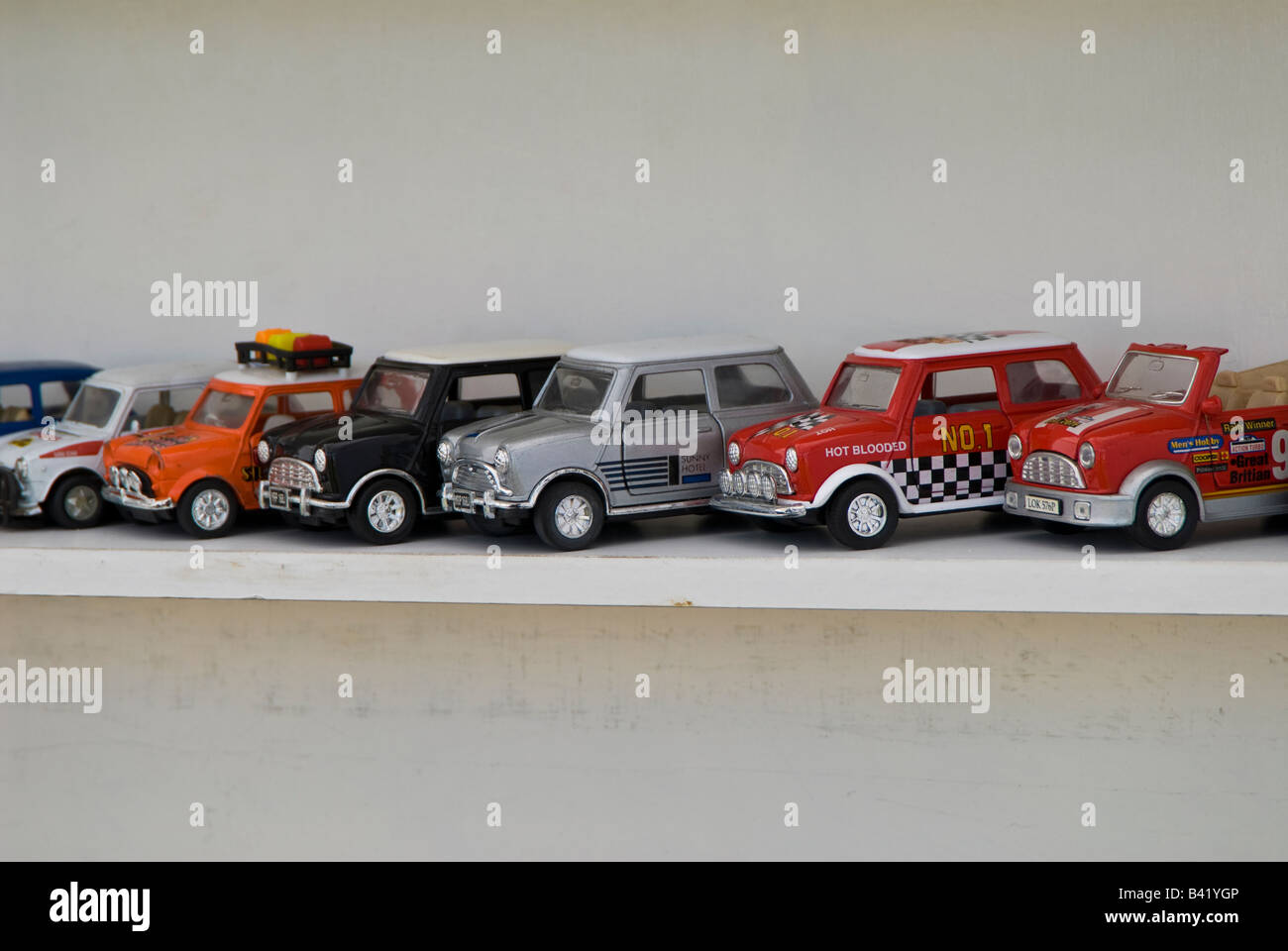 A collection of model Mini cars Stock Photo - Alamy