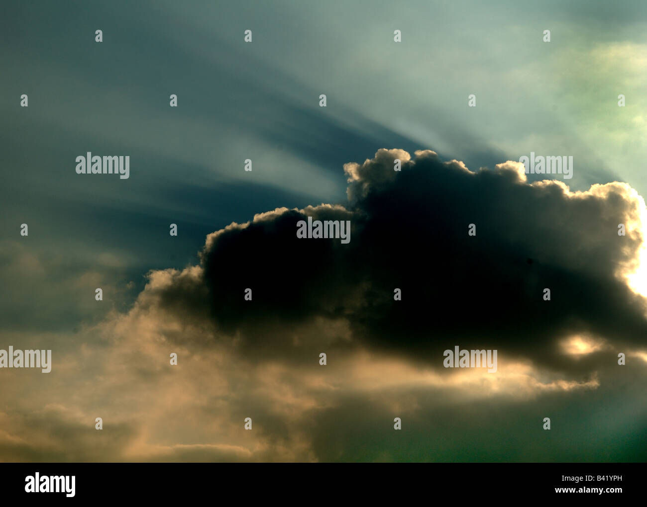 Cloud with a silver lining. See also B41YN8 Stock Photo - Alamy