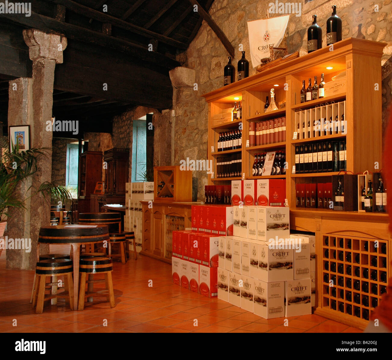 Home and samples of Croft port wine, Porto, Portugal Stock Photo - Alamy