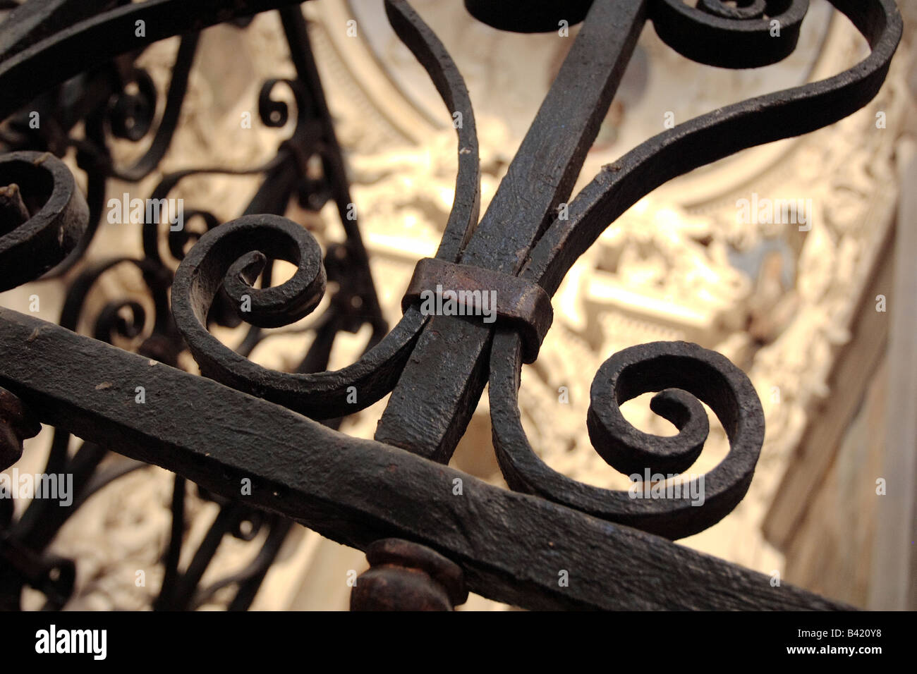 Old gate in a church Stock Photo - Alamy
