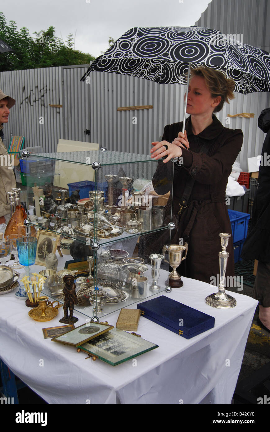 mixed collection of goods at Lille Braderie France Stock Photo - Alamy