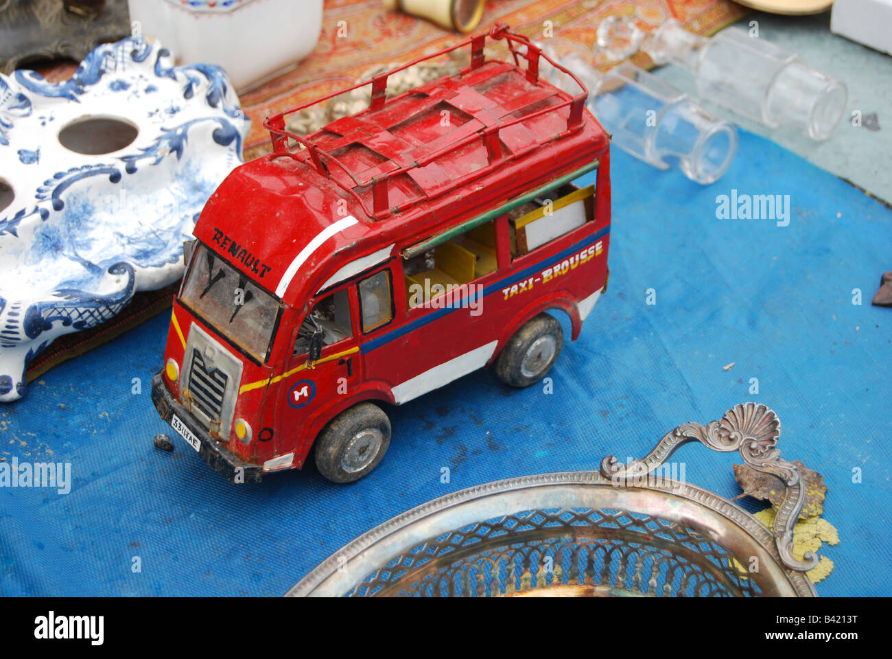 Renault tin toy car at Lille Braderie France Stock Photo - Alamy