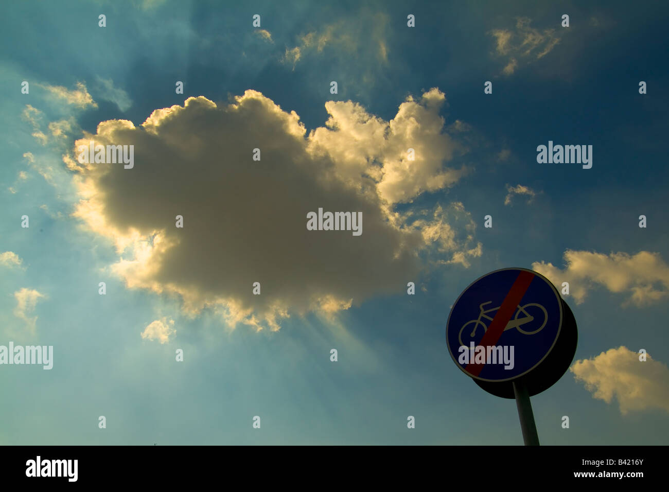 Road sign in the sky Stock Photo - Alamy