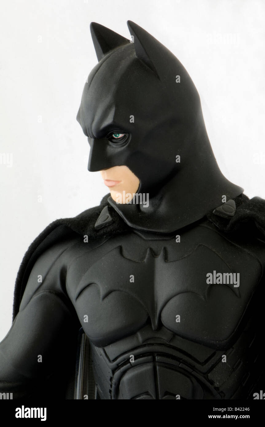 Batman action figure of Christian Bale from Batman Begins Stock Photo ...