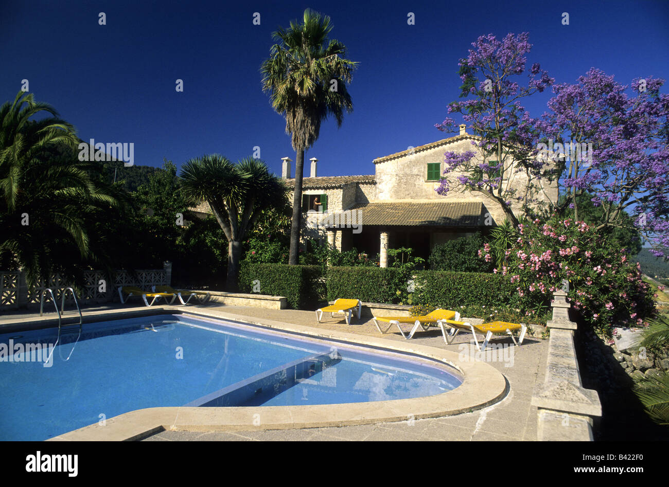 Rural hotel Majorca island Balearic islands Spain Stock Photo - Alamy
