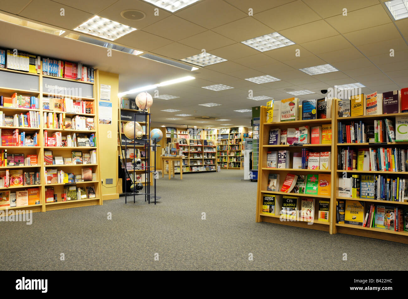 Inside of a large book store in Cambridge, ENgland, UK Stock Photo - Alamy