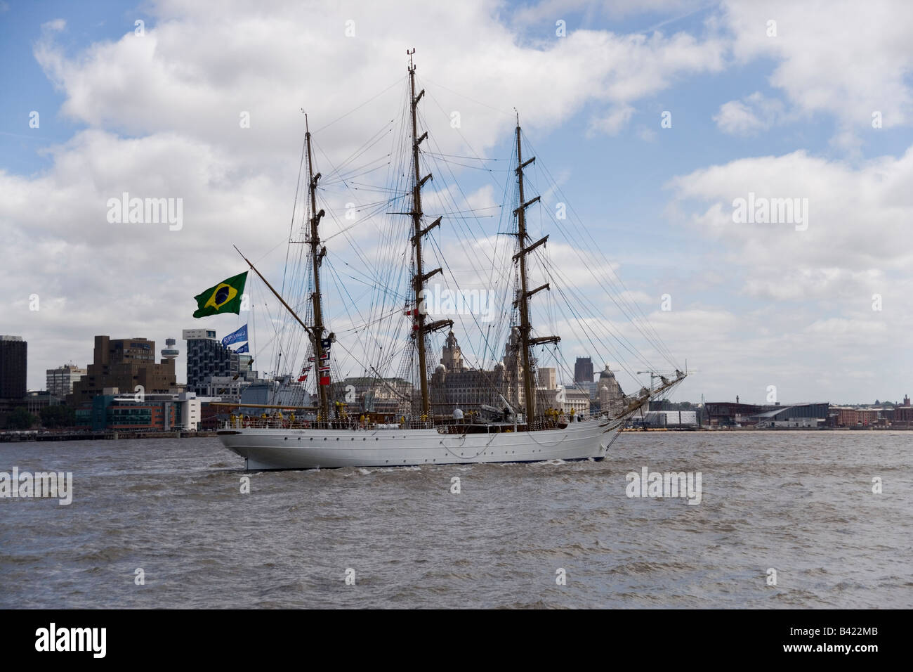 Brazilian sailing ship the Cisne Branco at the Tall Ships race in ...