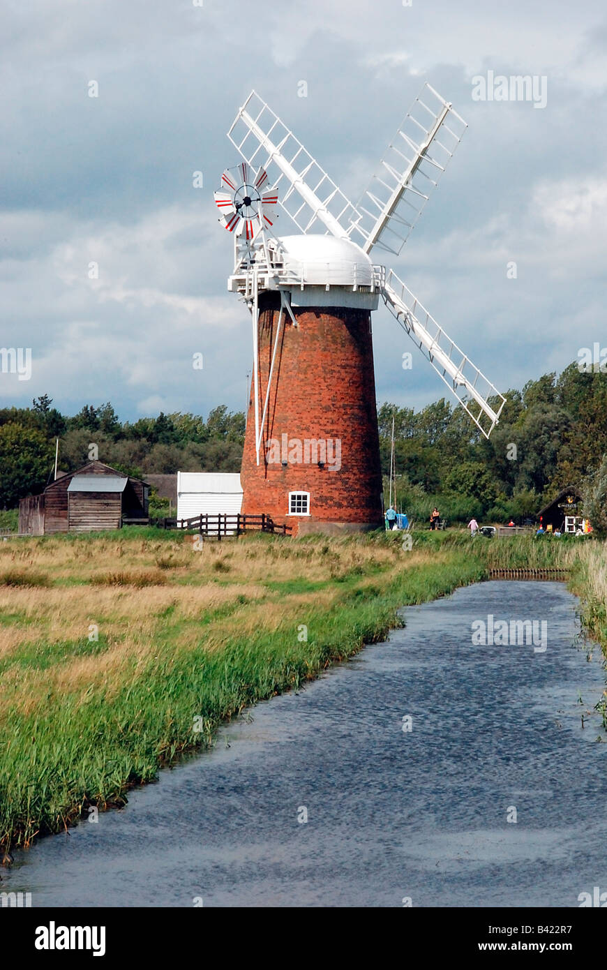 Horsey wind pump,windmill beside Horsey mere,norfolk Stock Photo - Alamy