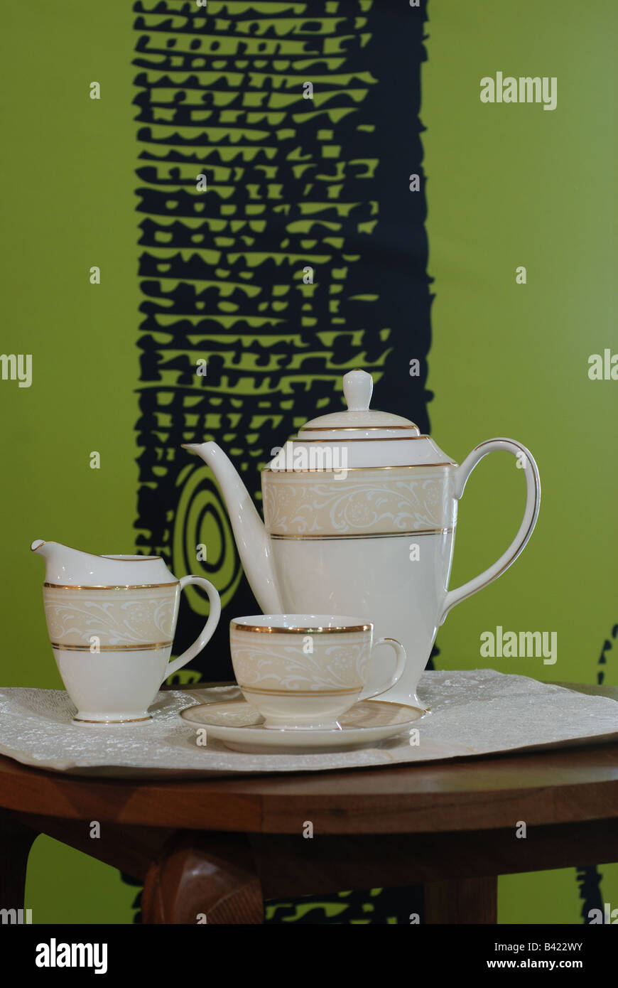 Porcelain tea set Stock Photo - Alamy