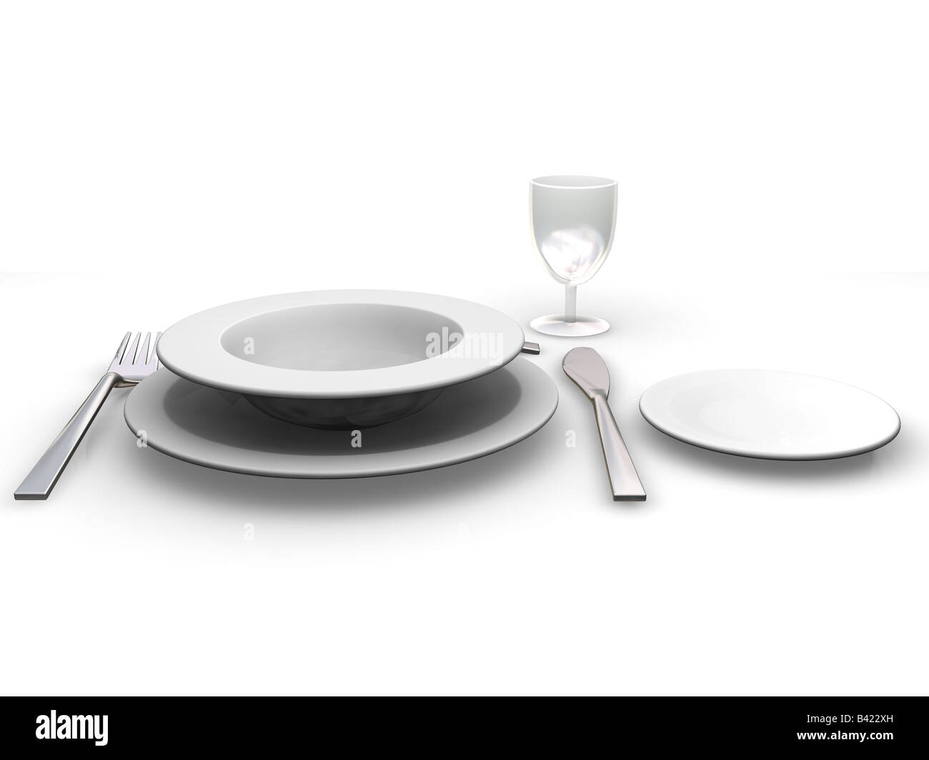 3D render of a place setting Stock Photo - Alamy