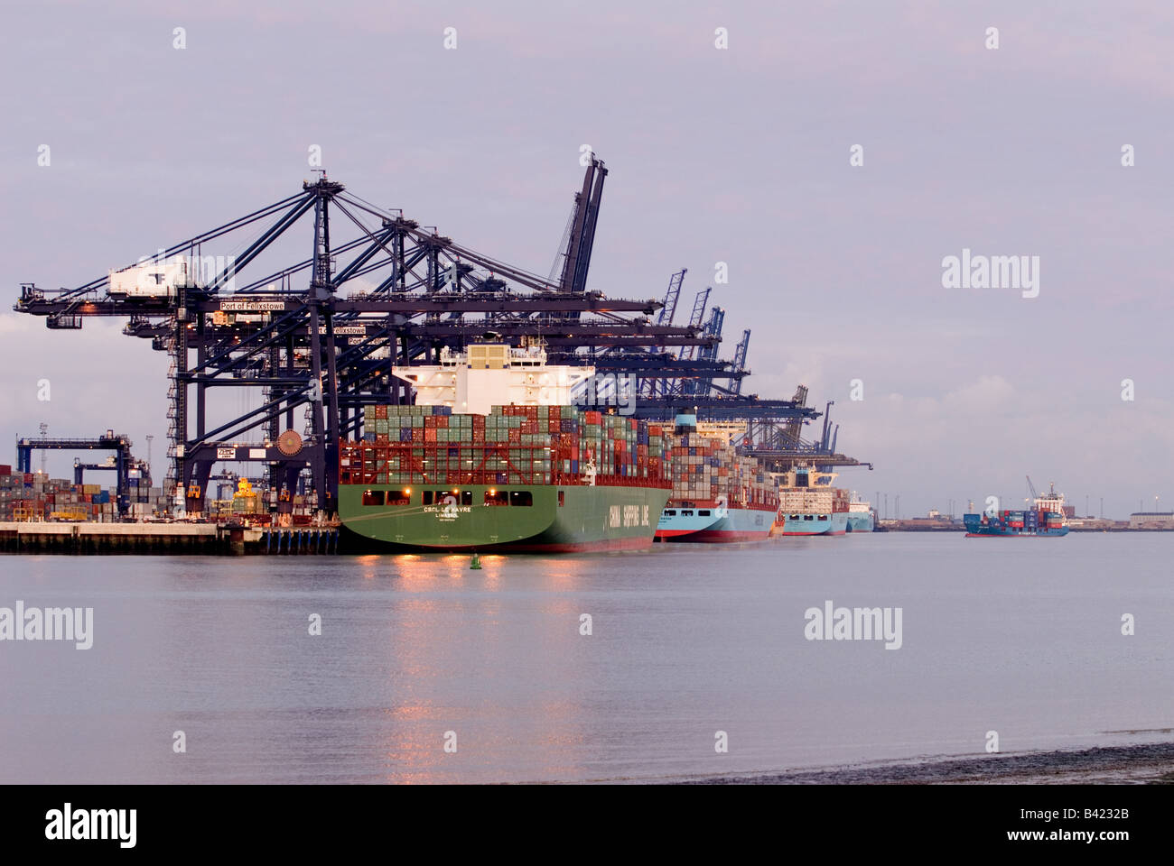 Trinity Quay at the Port of Felixstowe, Britain's largest container ...