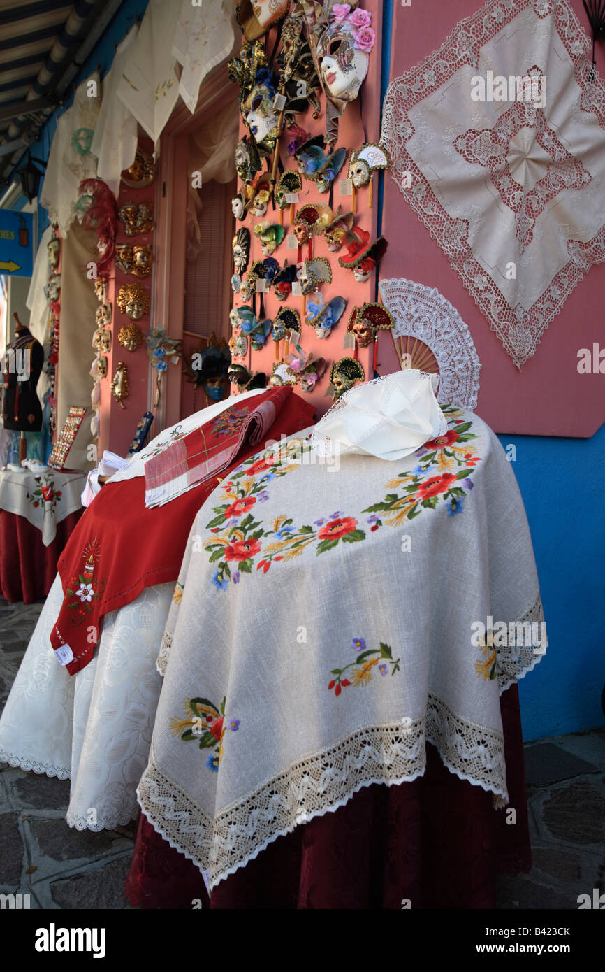 Venice burano lace shop hi-res stock photography and images - Alamy